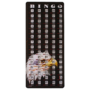 MR CHIPS Jam-Proof Finger Tip Master Bingo Card with Sliding Windows Large Cardboard Calling Cards Stars and Stripes Style