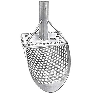 CKG 9 x 6 Sand Scoops Metal Detecting Shovel Sifter Scoop Stainless Steel 304 with Hexagon Holes