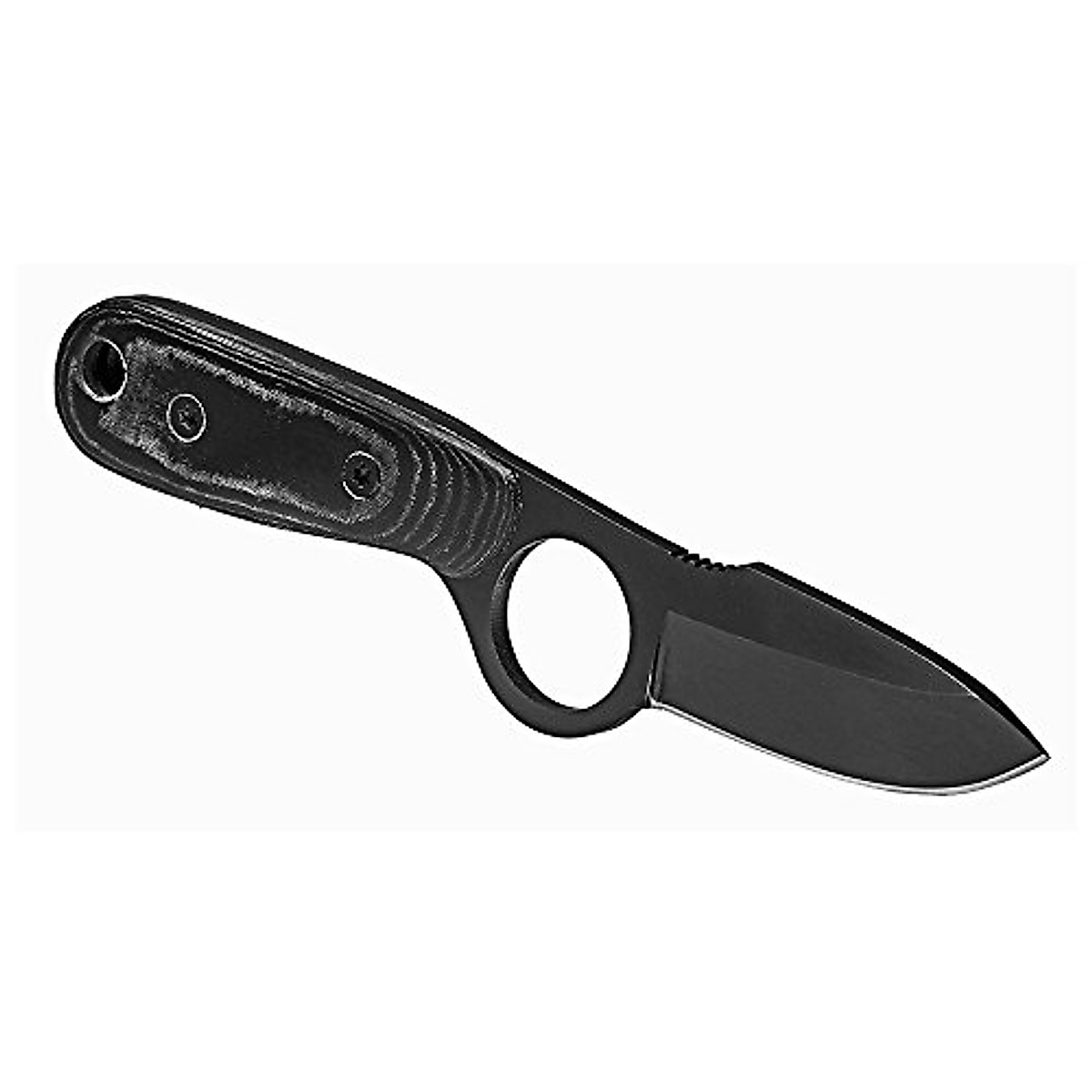 12 Survivors BKE Fixed Blade Knife with Sheath, Blackened Finish