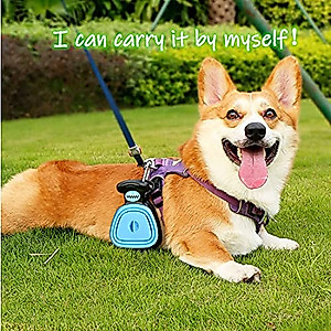 Dog Pooper Scooper For Large Dog-Portable Sanitary Dog Waste-Heavy Duty Dog Waste Cleaner with Bag Dispenser-Dog Leash Clip and 90PCS Waste Bags Included