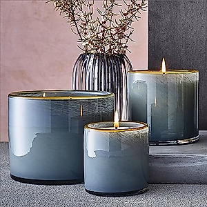 LAFCO New York Signature Candle, Sea & Dune - 15.5 oz, 2 Pack - 90-Hour Burn Time - Reusable, Hand Blown Glass Vessel - Made in The USA