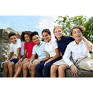 French Toast Boys Expandable Collar Dress With Long Sleeves (Standard & Husky) Button Down Shirt, White, 5 US