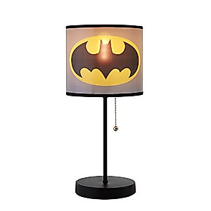 Warner Brothers Batman Stick Lamp, Metal, Gray