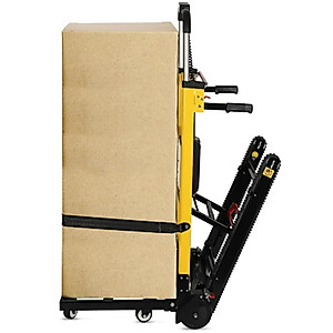 Electric Stair Climbing Hand Trucks Dolly Cart - Load 441 lb - Heavy Duty Folding Stair Climber Cart Hand Trolley - with 6 Wheels - Motor Battery Powered for Furniture Goods Moving