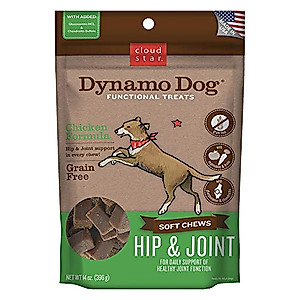 Cloud Star Dynamo Dog Hip & Joint Soft Chew Treats Chicken Formula - Grain Free - 14 oz (20132)