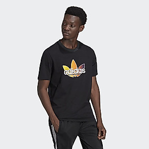 adidas Originals Men's Sport Foundation Graphic T Shirt, Black/Multicolor, Small