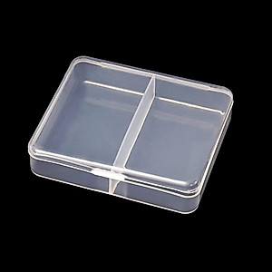 EXCEART 6Pcs Small Storage containers Jewelry Organizer Tray containers with lids Clear Container with lid containers for Beads Craft transperant Container case Pill Box hyaluronic Acid