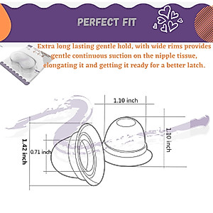 Breastfeeding Nipple Shield Enhancer Pair - Nip Puller Enhancer for Flat Shy and inverated Nipple Corrector Latch Assist I Inverted Flat Shy Nipples I Nursing Mother - Corrector Guard Protector