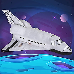 ArtCreativity Stuffed Space Shuttle Plush Toy for Kids – 14.5 Inch Soft and Cuddly Astronaut Spaceship - Cute Nursery Décor and Bedtime Toy, Best Gift for Birthday or Baby Shower