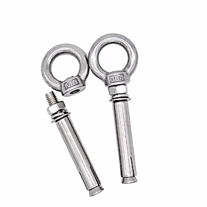 5-Pack Stainless Steel Ring Lifting Expansion Eyebolt Bolt Screw with Ring M8x80mm