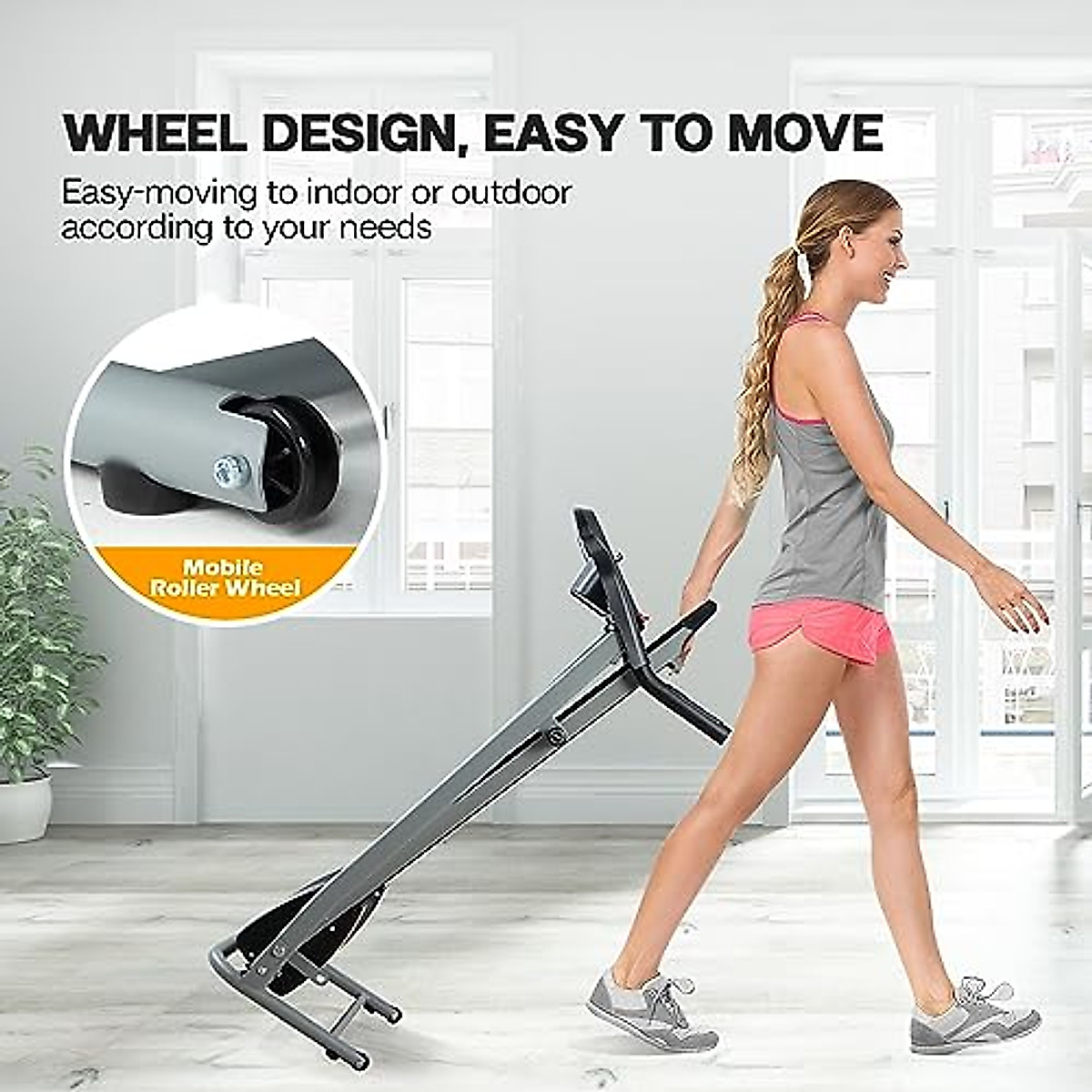 Home Foldable Treadmill with Incline, Folding Treadmill for Home Workout, Electric Walking Treadmill Machine 15 Preset or Adjustable Programs 250 LB Capacity MP3 (Black 1)