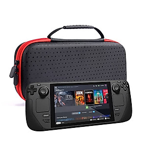 Protective Carrying Case for Steam Deck, Protective Hard Shell, Zipper Pouch, Travel Storage Bag, Game Console Bag Accessories, Black