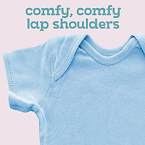 Apericots Cute Baby Short Sleeve Bodysuit, 100% Cotton: It's A Boy with Mustache Gender Reveal (0-18 months)