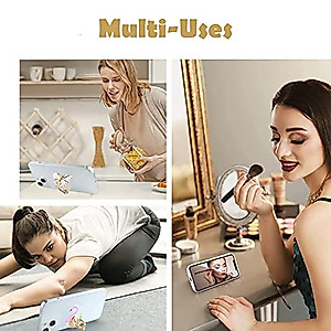 4 Pack Phone Ring Stand, Diamond Bling Butterfly Cell Phone Kickstand Grip, 360 Rotation Universal Multi Angle Metal Phone Ring Holder (2 Butterfly, 2 Swan, 1 Strip)