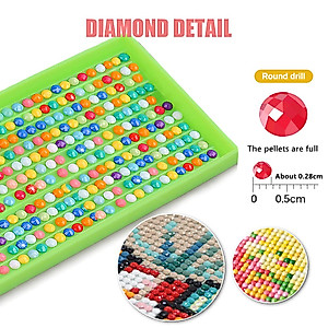 ARPADAMO Adult Beginner Christmas Diamond Art Painting Kit, Full Diamond Diamond Dot Painting Beginner, Round 5D Paint & Diamond Art Painting Set DIY Adult Craft Kit (11.8x15.7in)