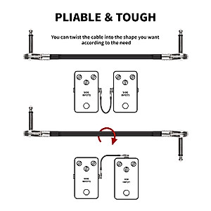 Ghost Fire Guitar Patch Cable, Guitar Pedal Cables,Instrument Effects Pedal Patch Cables for Guitar Effects Pedal Board (6 inch-3 Pack)