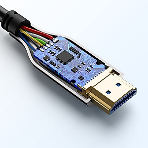 EVAIO Fiber Optic HDMI Cable 100 Feet, HDMI 2.0, 18Gbps, Supports 4K@ 60Hz, 4:4:4/4:2:2/4:2:0, HDR10, Dolby Vision, HDCP2.2, ARC,3D,Slim and Flexible