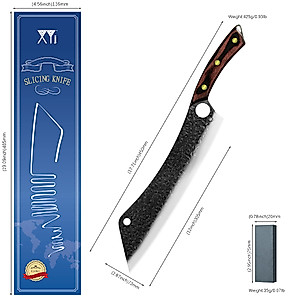 XYJ 12 Inch Extra Long Chef Knife Full Tang Razor Sharp Watermelon Slaughter Knives (Style3)