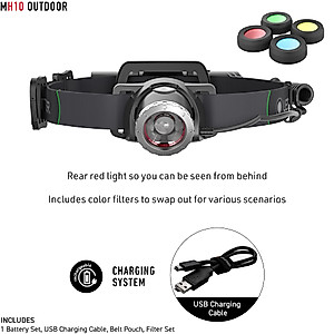 Ledlenser, MH10 Rechargeable Headlamp, LED Light for Outdoor Use