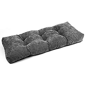 mudilun Bench Cushion,Indoor Anti-Slip Patio Seat Cushion, Kitchen Furniture Chair Cushions for Floating Windows, Rocking Chairs, Dining (36x14x4, 【Chenille】 Drak Grey)