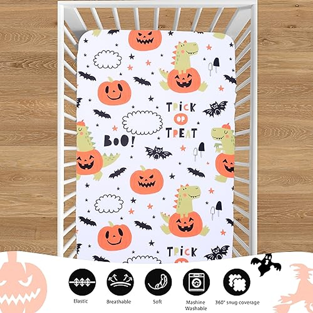 Suyfhdc Crib Sheets for Girls, Baby Sheets Fitted Crib Sheet, Soft Breathable Microfiber Fits Standard Size Crib 28in x 52inchs