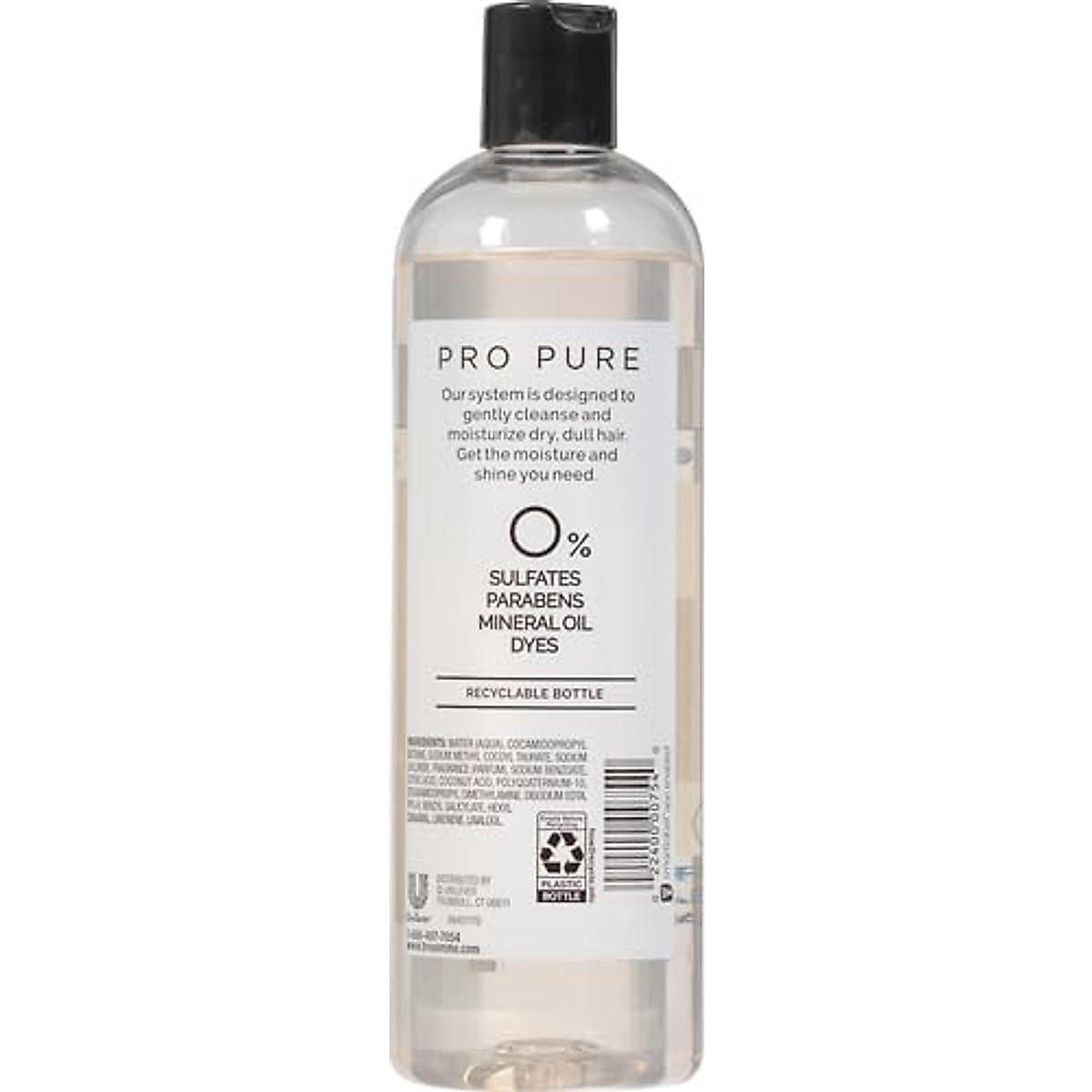 TRESemme Pro Pure Micellar Moisture Shampoo, Paraben and Dye Free, Daily Moisture for Dry, Dull Hair, Unisex, 16 fl oz