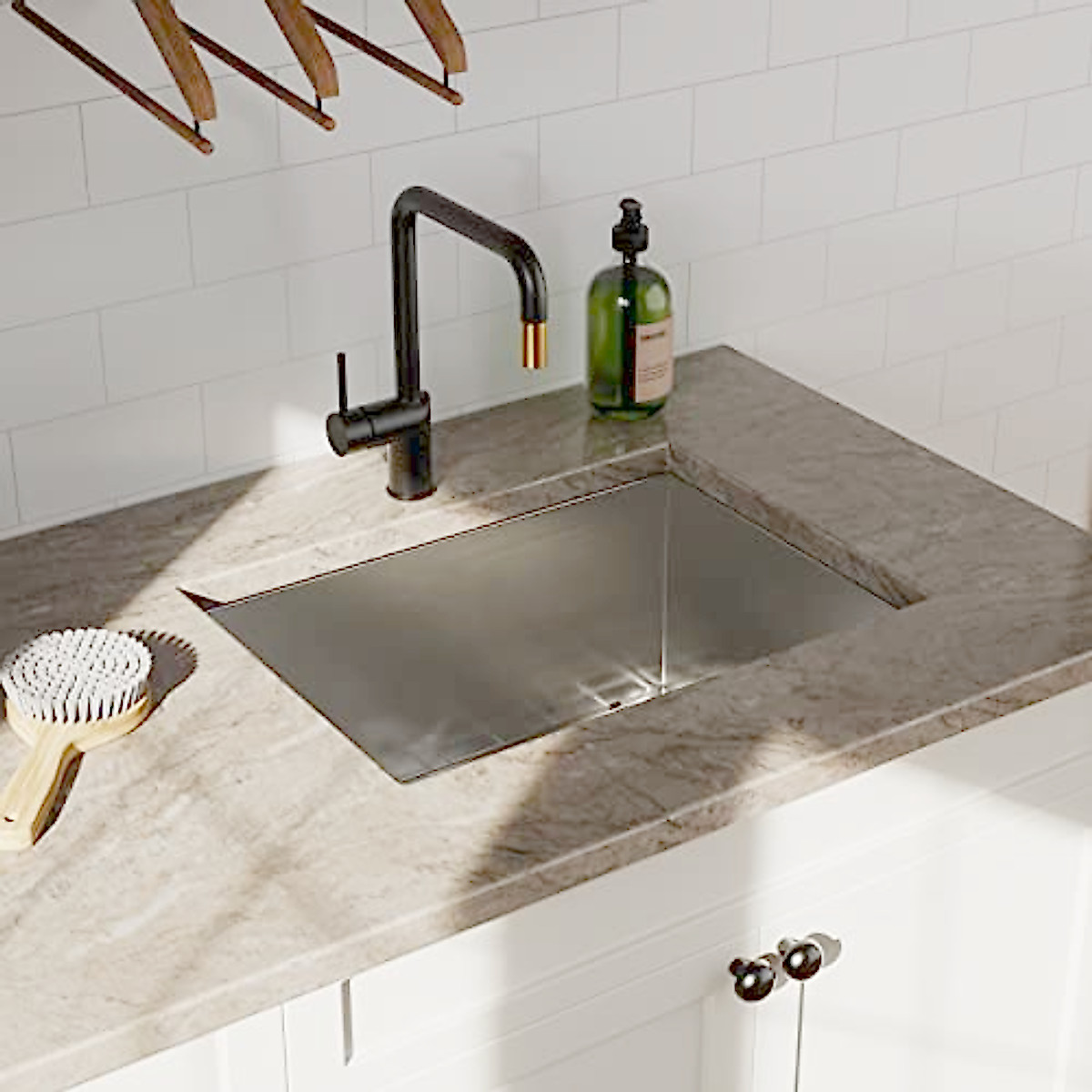 24 Undermount Luandry Sink -Mocoloo 24x18x12 Inch Utility Sink 16 Gauge Stainless Steel Under Counter Single Bowl 12 Inch Deep Laundry Room Utility Sinks