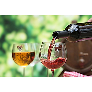 Simply Charmed Dog Wine Charms or Magnetic Glass Markers for Stemless Glasses - Great Birthday or Hostess Gift for Dog Lovers - Set of 6 Cute Puppy Glass Identifiers