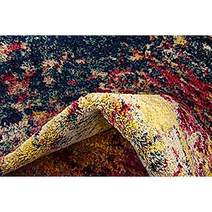 Unique Loom Estrella Collection Colorful Abstract Multi Area Rug (4' 0 x 6' 0)