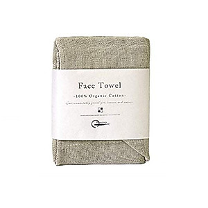 IPPINKA Nawrap Organic Cotton Face Towel, Durable, Absorbent and Quick-Dry, Green
