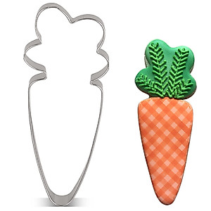 LILIAO Easter Carrot Cookie Cutter - 2 x 5 inches - Spring Sandwich Biscuit Cutters - Stainless Steel