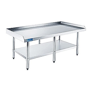 AmGood Stainless Steel Equipment Stand | Height: 24" | Commercial Heavy Duty Grill Table | Customize Your Size + Add Casters