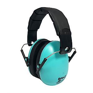 Banz Kidz Earmuffs 2 Years & Older – Lagoon Blue - Loud Noise Cancelling Kids Headphones & Toddler Ear Muffs, Size Adjustable