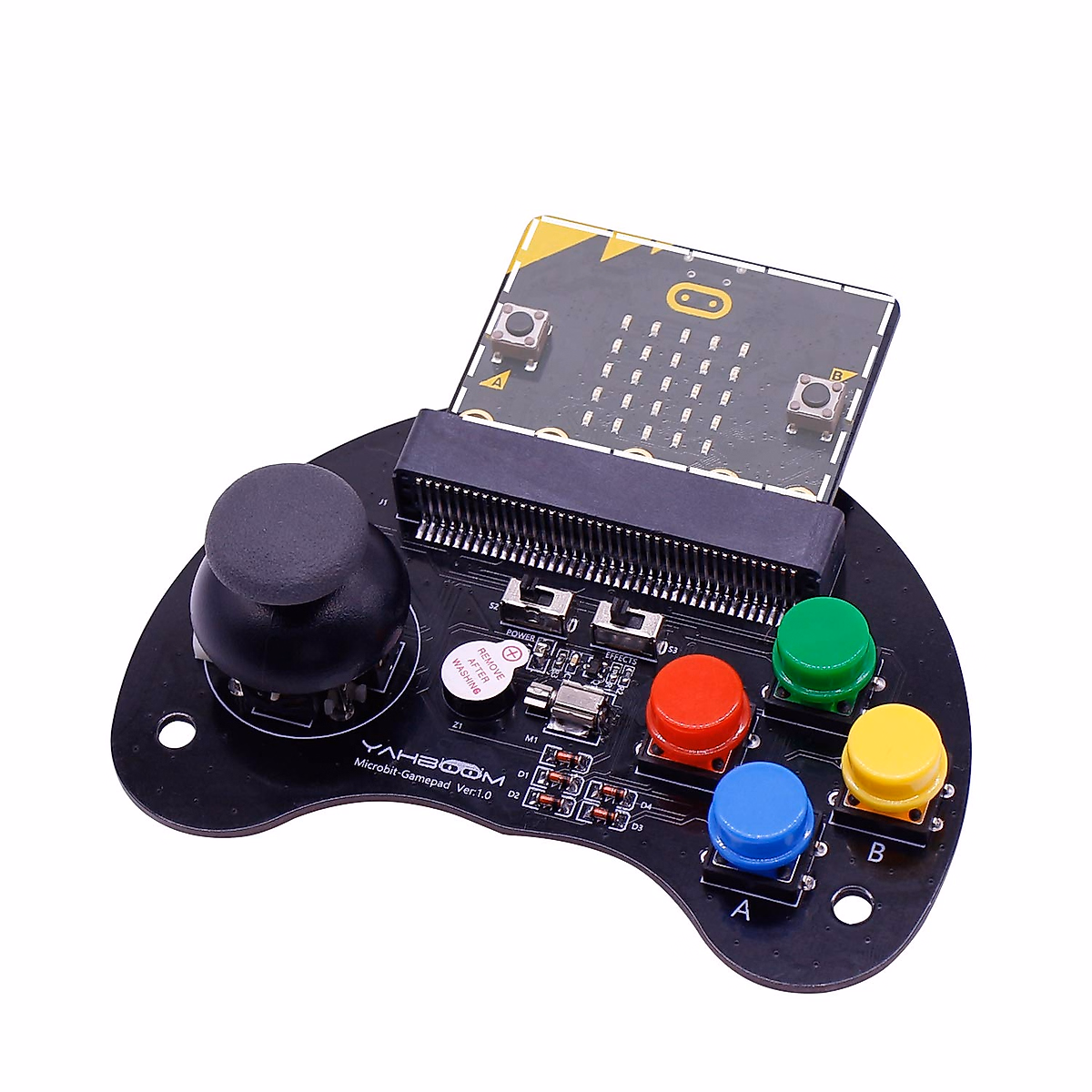 Yahboom Micro Bit Robotic Control Handle Game Joystick STEM Education Graphic Compatible with Micro:bit V2 V1.5 for Kids (Without Microbit) (Handle Without microbit v2)