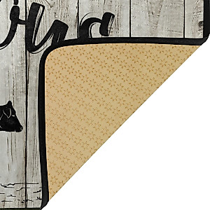 Emelivor Farmhouse Kitchen Rug Floor Mat Welcome Washable Pig Rooster Cow Kitchen Mats for Floor Comfort Mat for Rustic Decor 39 x 20 Inch