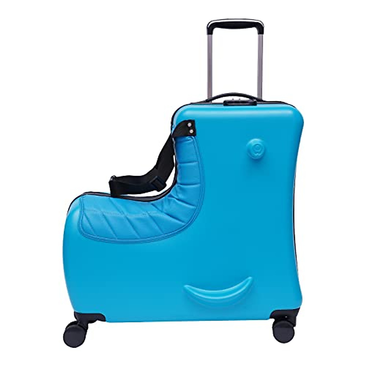 24" Ride-on Kids Suitcase, Horse-shaped Travel Rolling Luggage with Wheels Carry Trolley Luggage with Password Lock,Children's Trojan Ride On Trolley Luggage for Children's Day Gift,Festival Gift