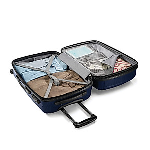 Samsonite Winfield 2 Hardside Expandable Luggage with Spinner Wheels, Navy, Checked-Medium 24-Inch
