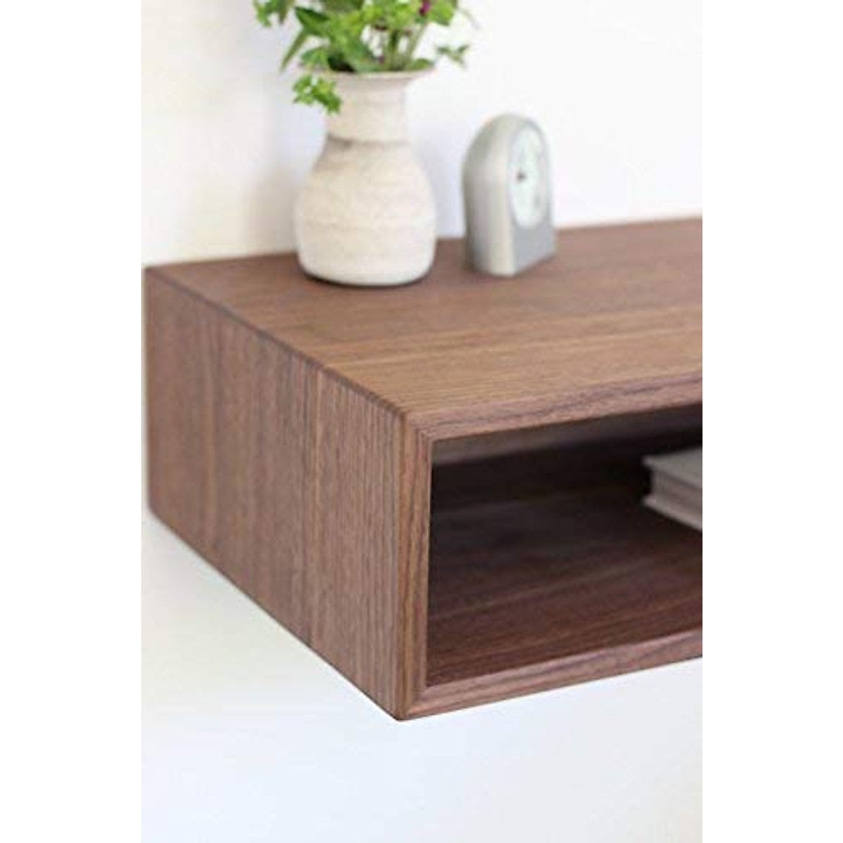 Floating Nightstand in Solid Walnut