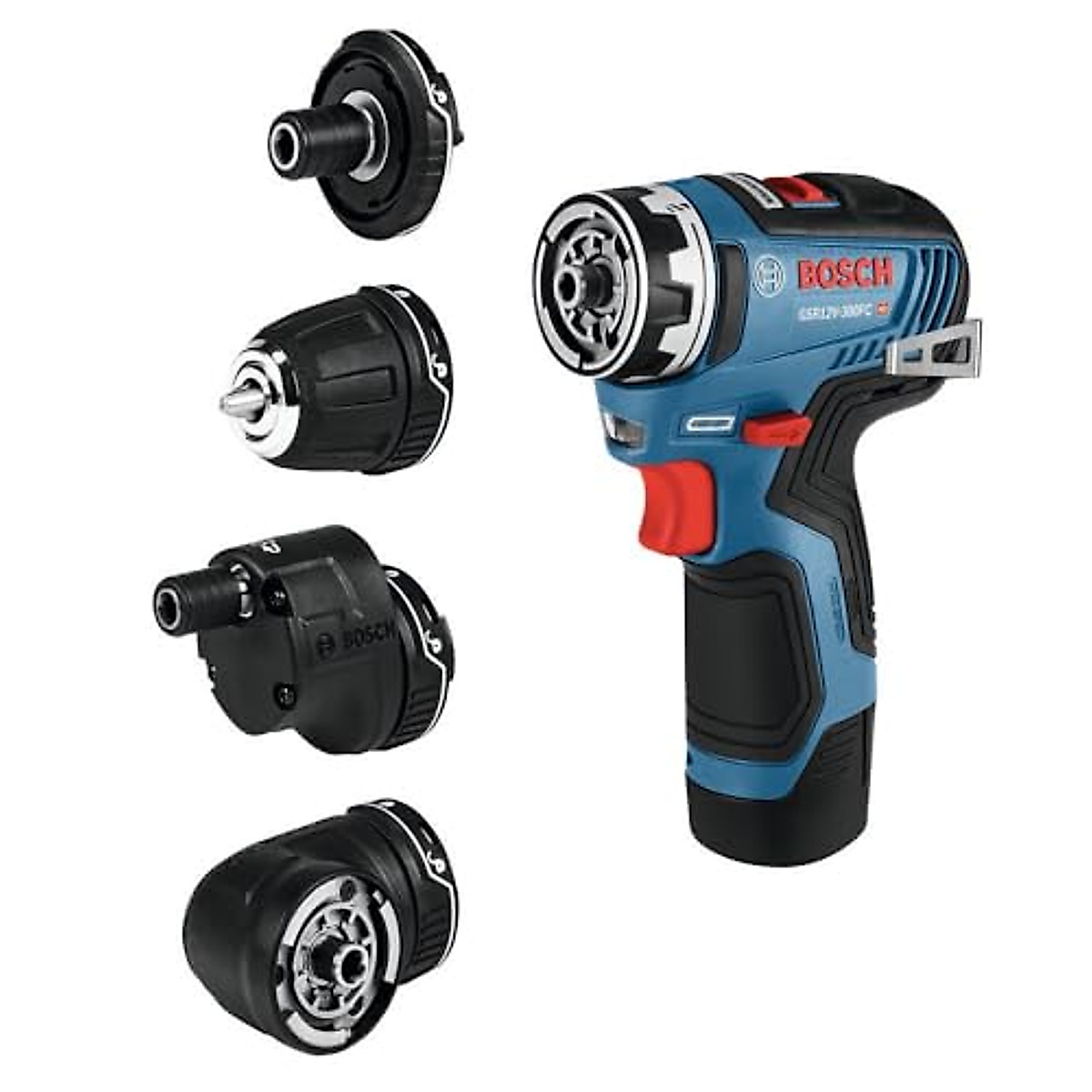 BOSCH GSR12V-300FCB22 12V Max EC Brushless Flexiclick 5-In-1 Drill/Driver System with (2) 2.0 Ah Batteries