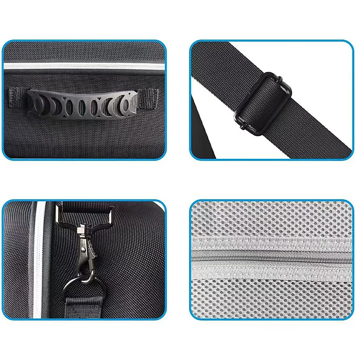 JOYSOG Hard Storage Bag Carrying case for PS5 VR2, Travel Protector Case with VR Silicone Protective Cover and Removable Shoulder Strap (Black)