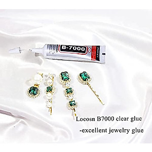 B-7000 Super Adhesive Glue, Industrial Strength B7000 Glues Paste for Rhinestones Crafts, Clothes Shoes, Fabric, Jewelry Making, Cell Phones, Tablet, Wood, Rubber, Leather Textile (2x50 ml/2.1 oz)