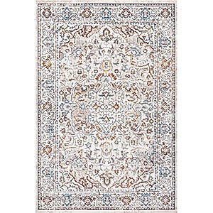 nuLOOM Cady Machine Washable Transitional Area Rug, 5x8, Beige