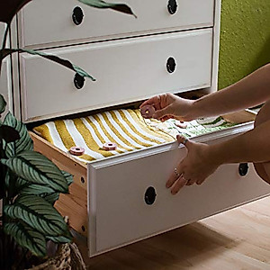 Navaris Cedar Wood Hangers - Set of 45 Natural Cedarwood Clothes Rings - Pack of Wardrobe, Drawer, Storage Freshener Blocks