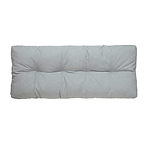 FUNHOME Tufted Loveseat Cushion for Swing, Patio Garden Wicker Loveseat Funiture 1 Pack, Chairs Pad Lounger Seat for Wicker Loveseat Settee 42x18 Inch-Light Gray