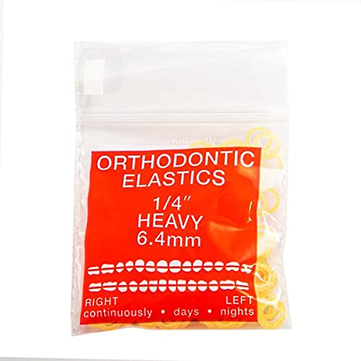 Orthodontic Elastics 1/4 Inch Heavy Intraoral Elastic Bands Latex Dental Rubber Bands Made in USA