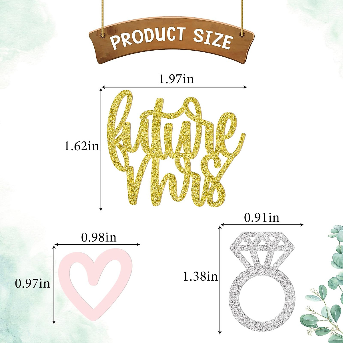 Future Mrs Confetti, Bridal Shower Confetti, Diamond Ring, Heart Confetti, Centerpiece, Bachelorette, Engagement Party, Bridal Shower, Wedding Shower Decorations, 300 Pcs