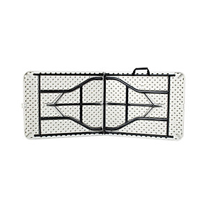 COSCO 6 ft. Fold-in-Half Banquet Table w/Handle, White