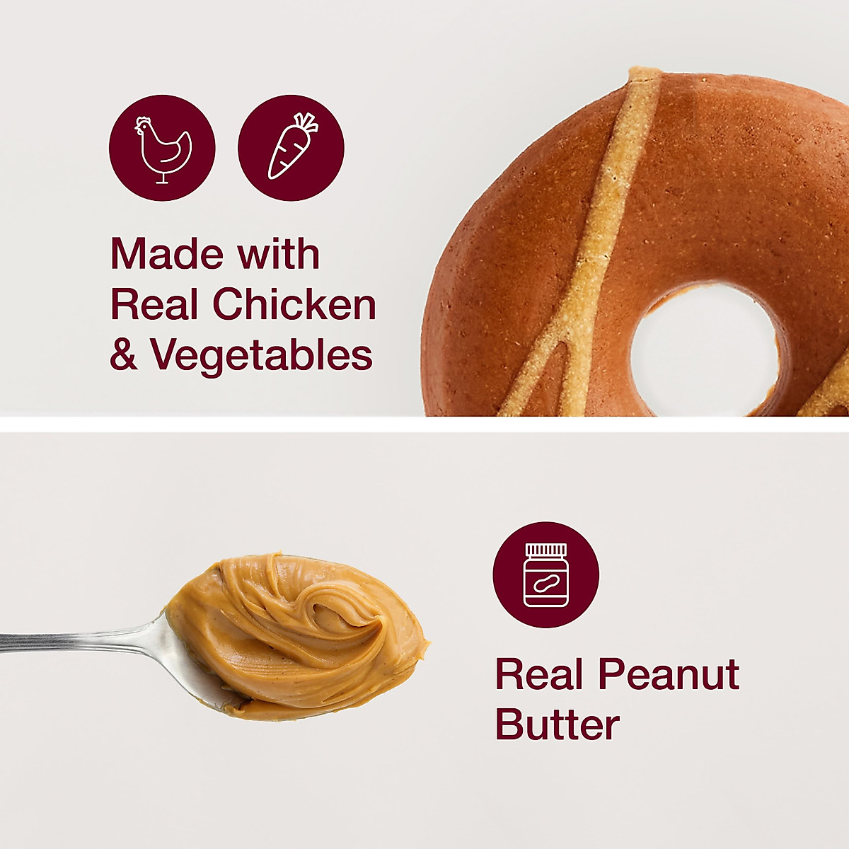 SmartBones Bake Shop Donuts with Peanut Butter, Treat Your Dog to Rawhide-Free Chews, 4 Count