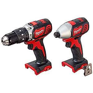Milwaukee 2695-24 M18 18V Cordless Power Tool Combo Kit with Hammer Drill, Impact Driver, Reciprocating Saw, and Work Light (2 Batteries, Charger, and Tool Case Included)