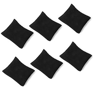 Golden Pearl 6pc-Velvet Small Bracelet/Watch Pillow Jewelry Displays (Black)